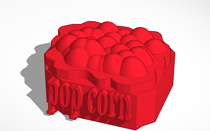 3D design echte popcorn - Tinkercad