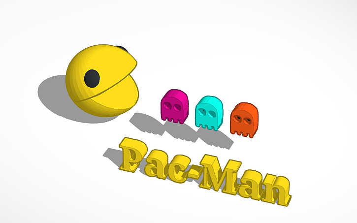 3D design Pac-Man Videojuego - Tinkercad