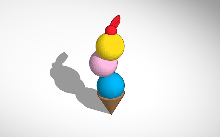 3D design ICE CREAM!!!! | Tinkercad