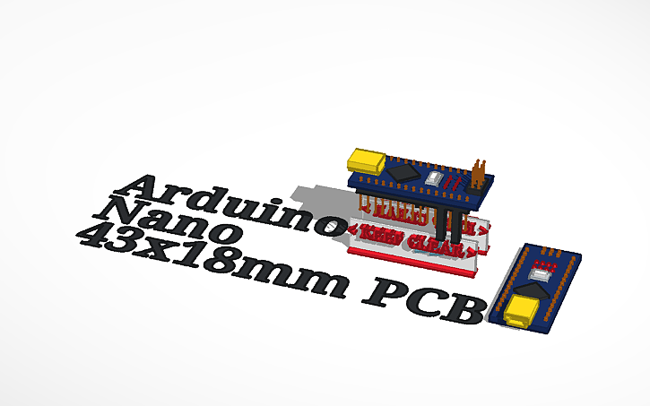 3D design Arduino Nano - Tinkercad
