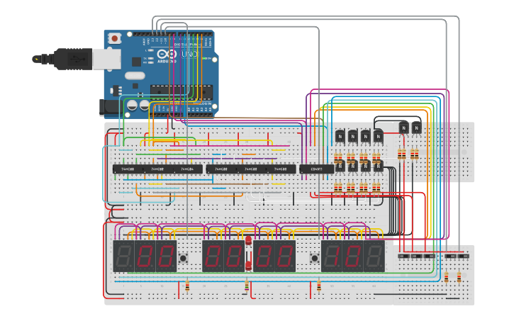 Circuit design Scoreboard - Tinkercad