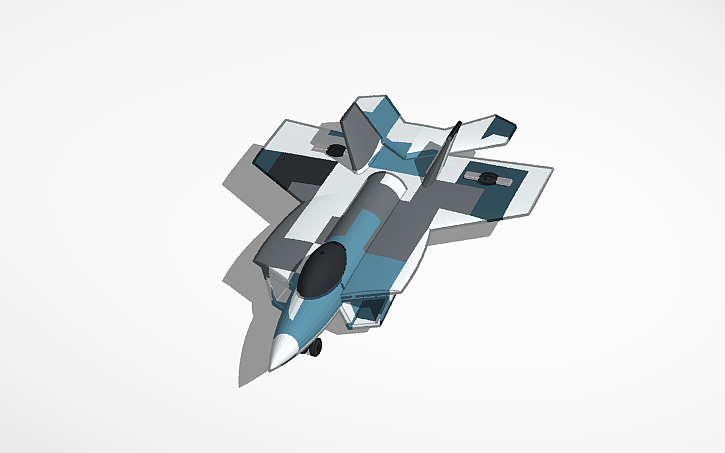 3D design F22 Raptor - Tinkercad