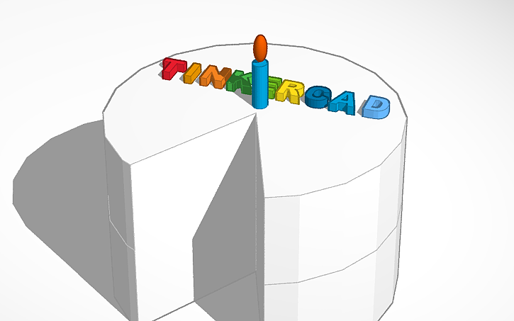3D design tinkercad cake | Tinkercad