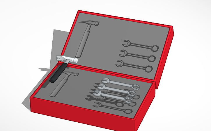 3D design Simple Red Toolbox | Tinkercad