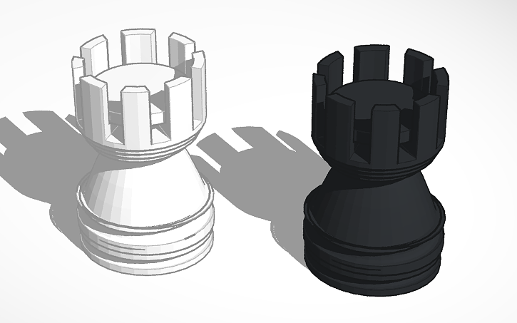 3D design Rook Chess - Tinkercad