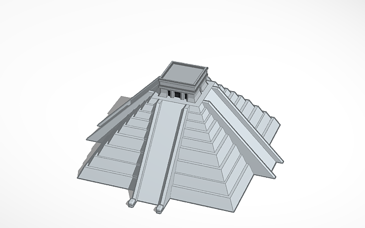 3D design Pyramid of Kukulkan - Tinkercad