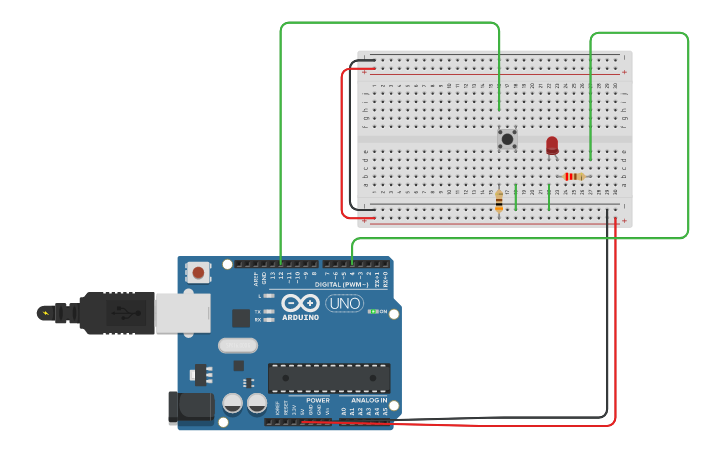 Circuit design pull-up | Tinkercad