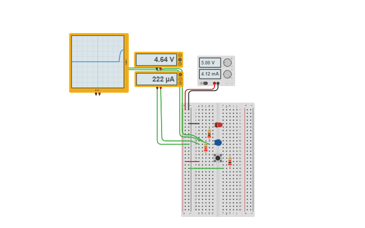 Circuit design Simulated Capacitor Investigation | Tinkercad