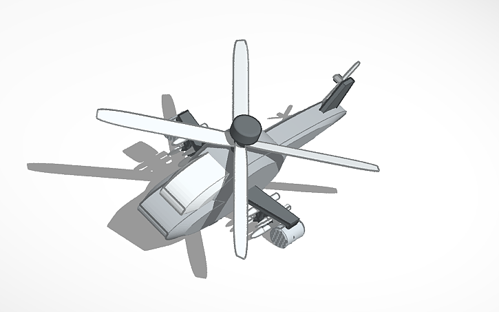3D design ATTACK HELICOPTER - Tinkercad