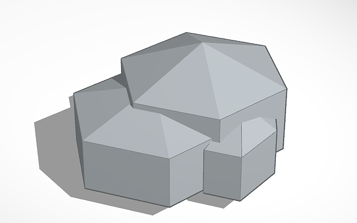3D design Low-Poly Rock - Tinkercad