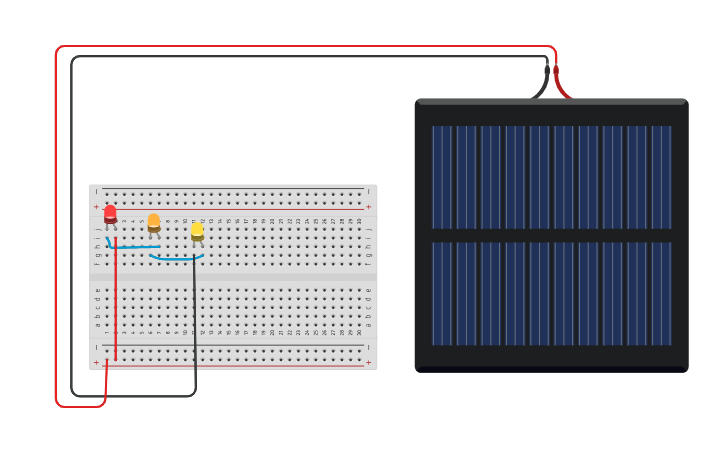 Circuit design LEDs - Solar Panel - Tinkercad