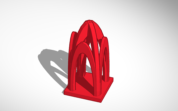 3D design arches with base - Tinkercad