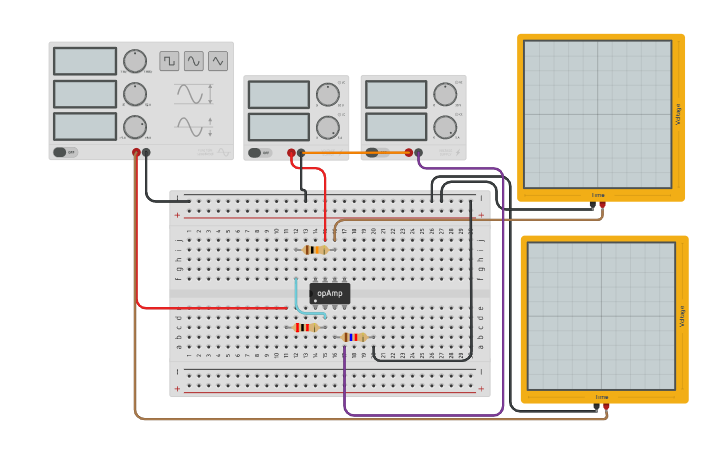 Circuit design Amplificador Inversor - Tinkercad