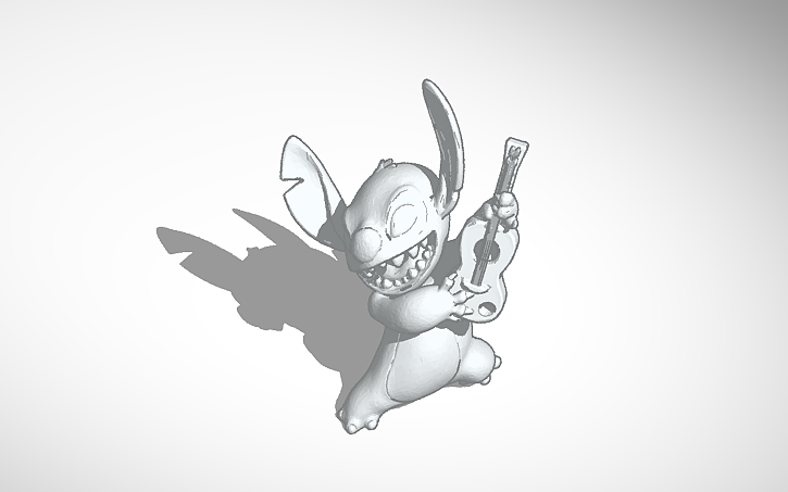 3D design Stitch with Ukulele Keychain | Tinkercad