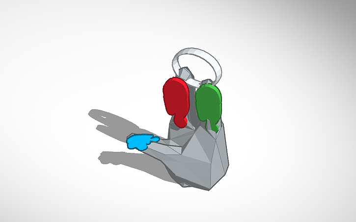 3D design finger painter keychain - Tinkercad