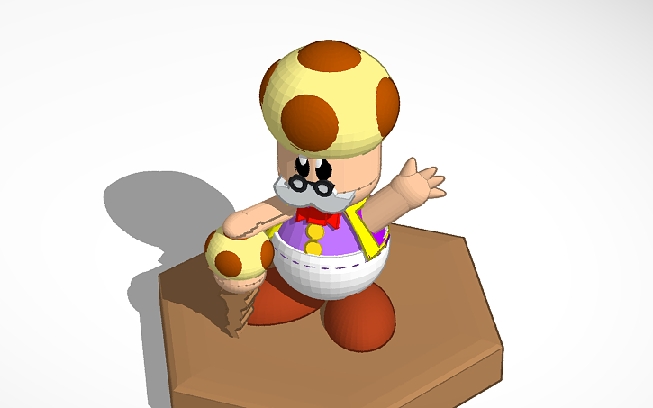 3D design Toadsworth Figure - Tinkercad