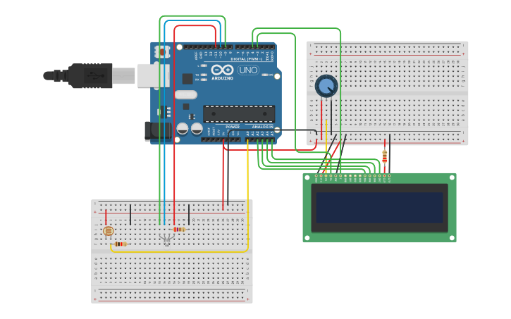 Circuit design Espectrofotometria | Tinkercad