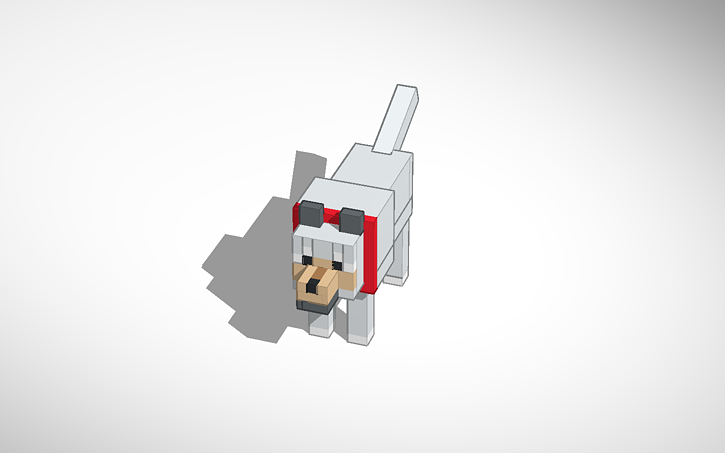 3D design minecraft dog | Tinkercad