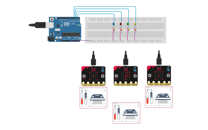 Circuit design Copy of micro:bit animation challenge - Tinkercad