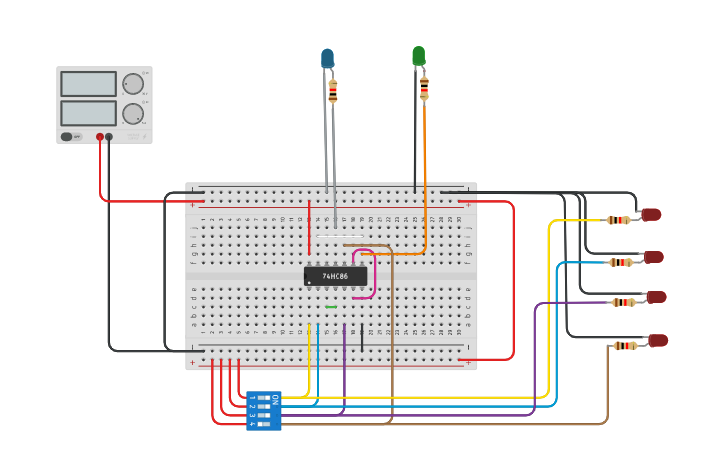Circuit Design 4 Bit Even Parity Generator Tinkercad