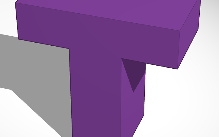 3D design Letter T - Tinkercad