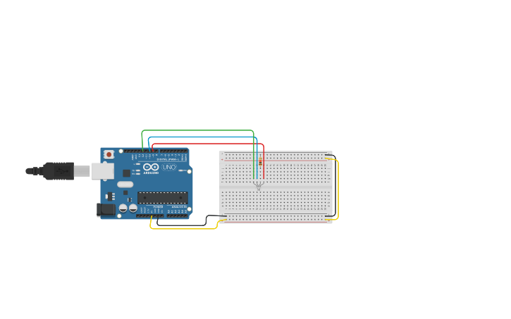 Circuit design Rainbow of Colors using RGB Led - Tinkercad