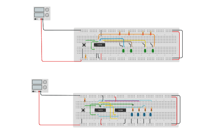 Circuit Design Circuito Compuertas Logicas Tinkercad