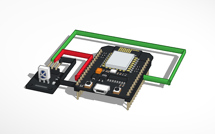 3D design IR RECEIVER NODEMCU - Tinkercad