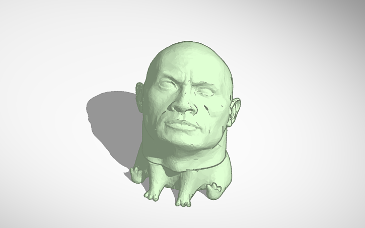 3D design Dwayne the frock Johnson - Tinkercad
