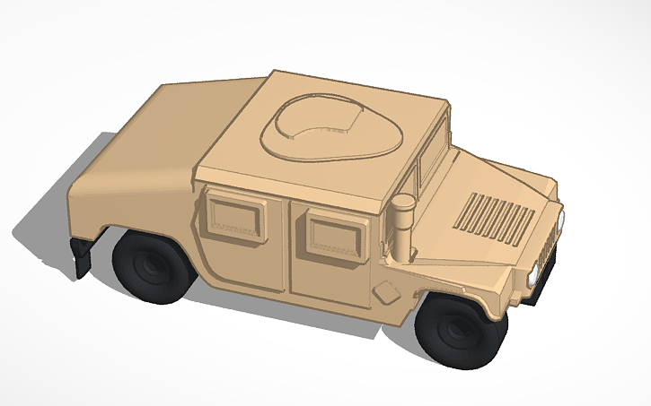 3D design Humvee - Tinkercad