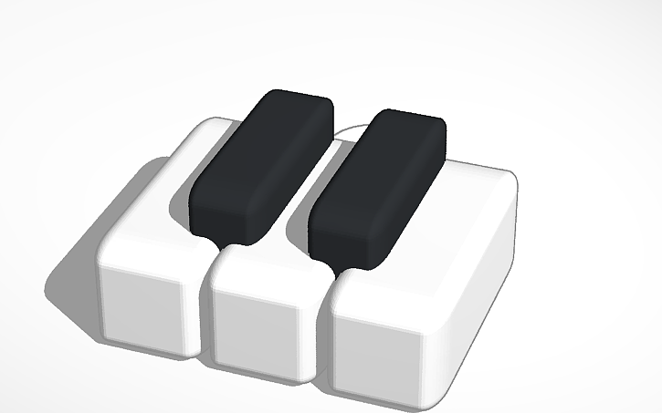 3D design Piano - Tinkercad