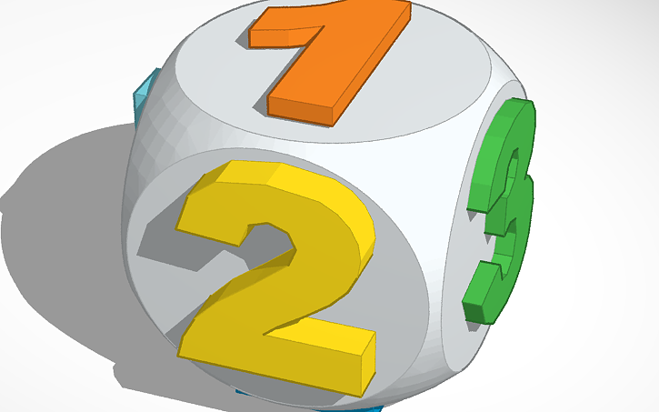 3D design dice | Tinkercad