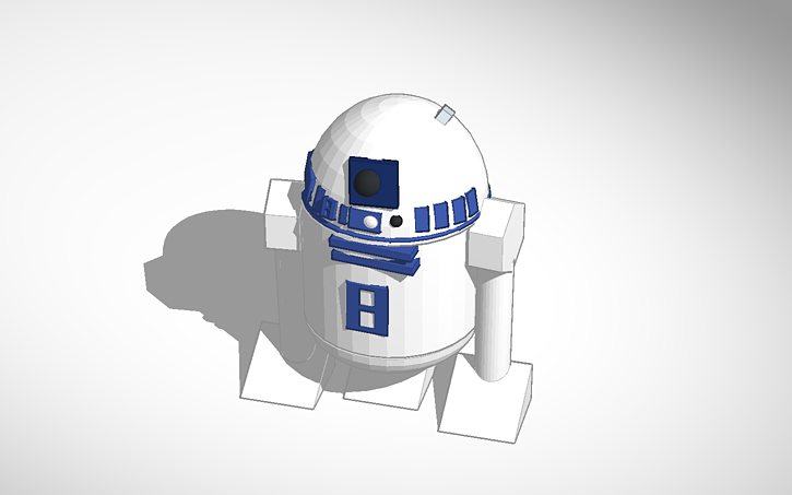 3D design R2D2 - Tinkercad