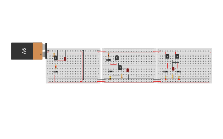 Circuit design Logic Gates Using NPN Transistor - Tinkercad