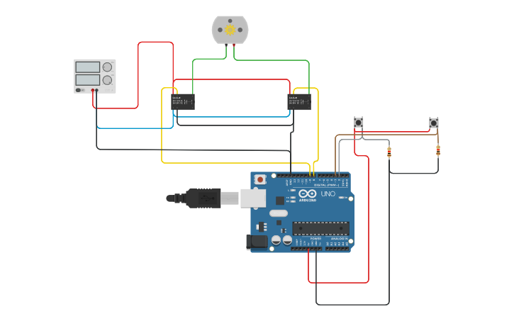 Circuit Design Berch Moteur Piloté En Pont Tinkercad