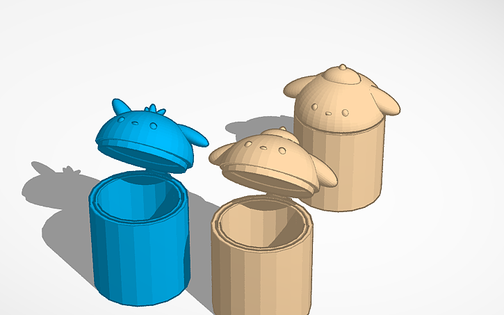 3D design Sanrio miniature trashcan - Tinkercad