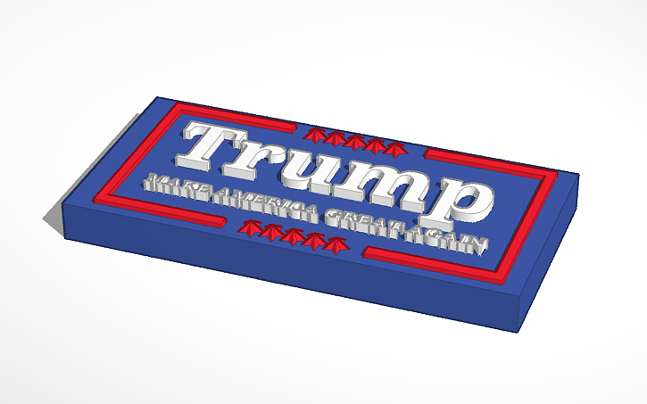 3D design Trump for prez - Tinkercad