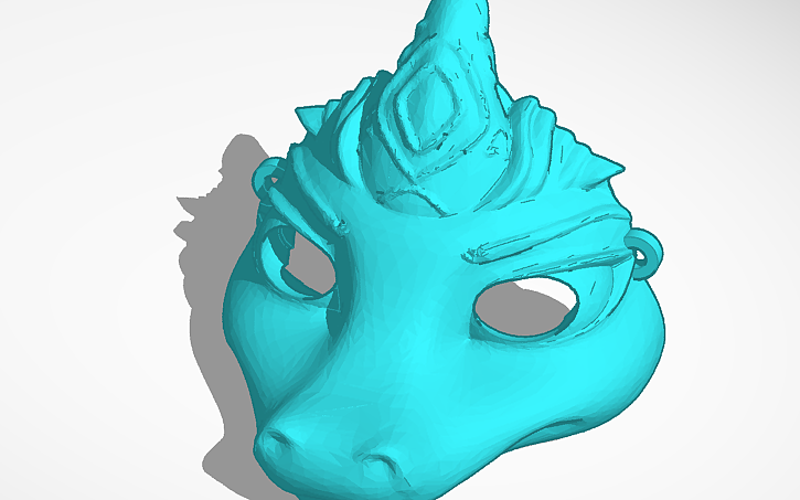 3D design Female Dragon Mask (sisu) - Tinkercad