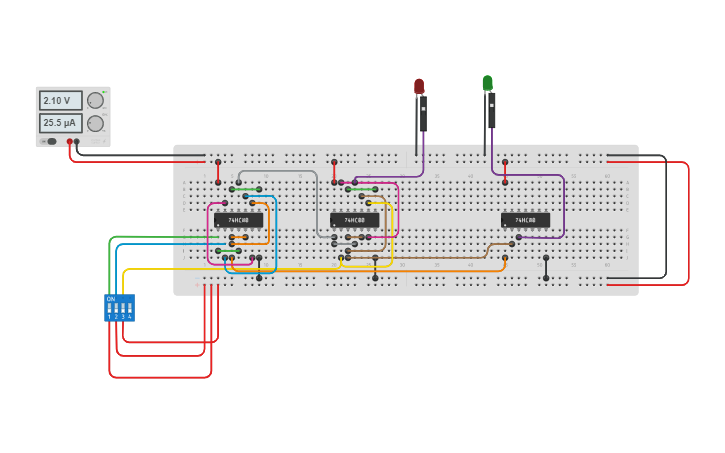 Circuit design Full adder using universal gates - Tinkercad