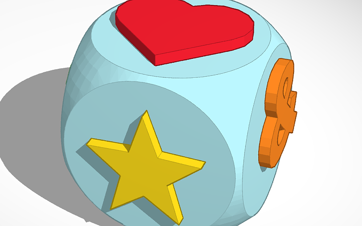 3D design dice - Tinkercad