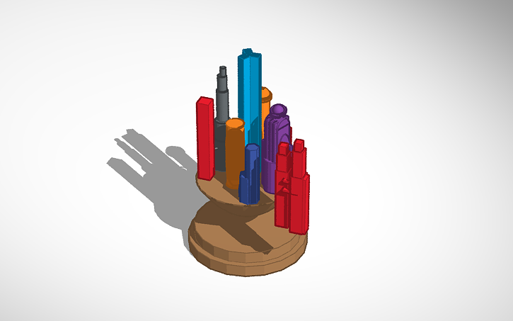3D design City of Kandor (detailed) - Tinkercad