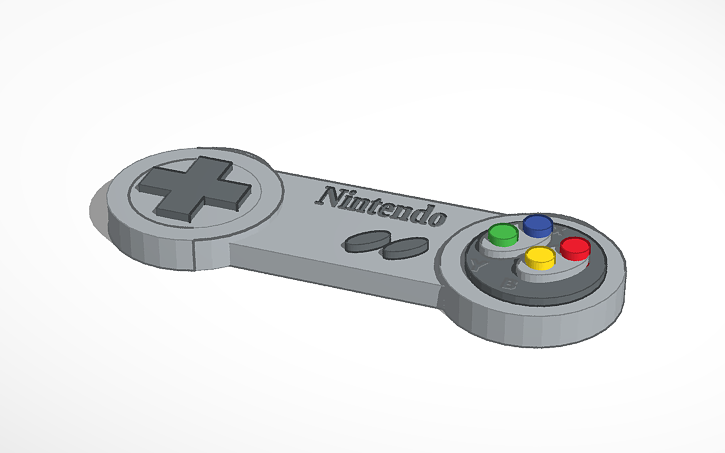 3D design Super Nintendo Controller | Tinkercad