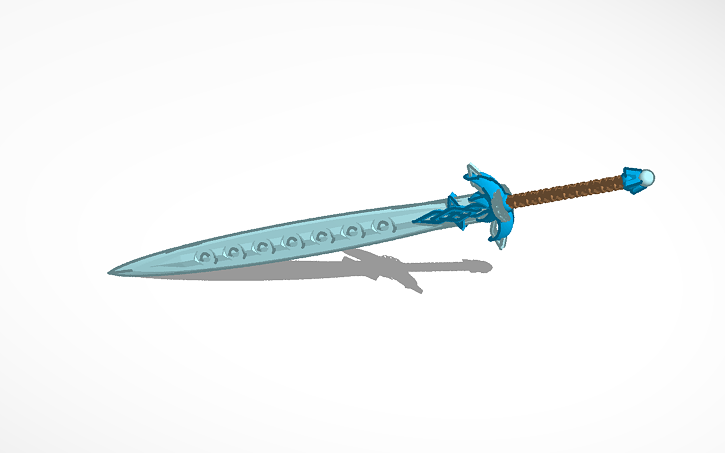 3D design Fantasy Elven Great Sword - Winter Wind - Tinkercad