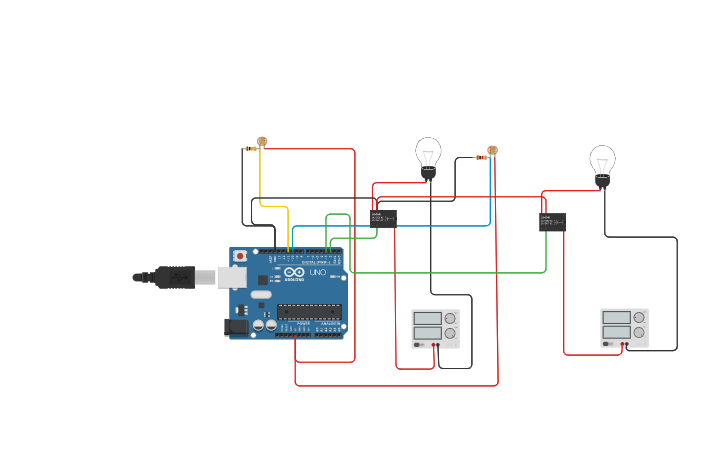 Circuit design DSCO Mini Project(Street Light Controller) | Tinkercad