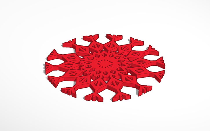 3D design 패턴 만들기(눈꽃) | Tinkercad