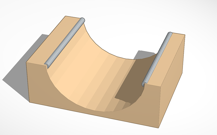 3D design mini mini ramp - Tinkercad