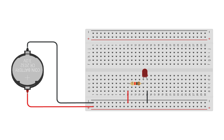 Circuit design From Circuit to Breadboard - Tinkercad
