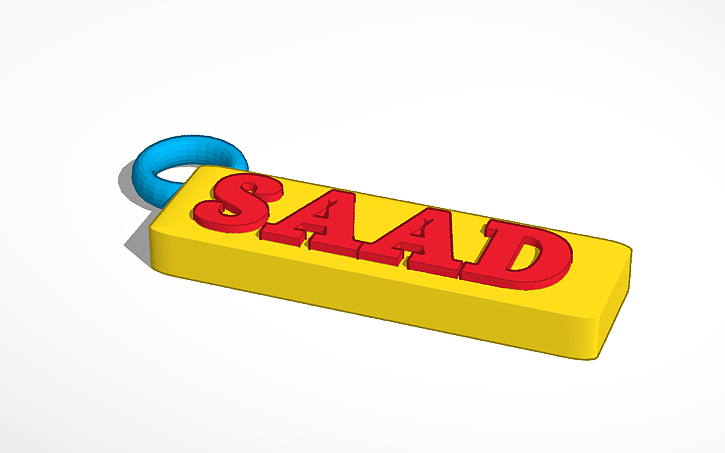 3D design SAAD_KEYCHAIN | Tinkercad