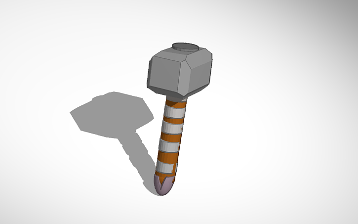 3D design THOR HAMMER - Tinkercad
