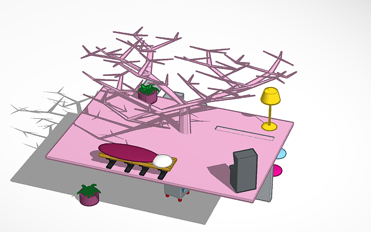 3D design aesthetic small dorm room | Tinkercad